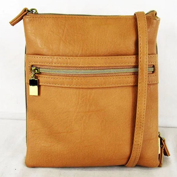 Stella & Max | Bags | Stella Max Tan Faux Leather Crossbody Bag | Poshmark